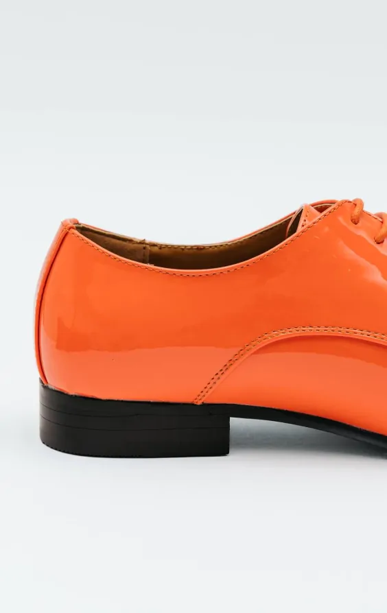 Chaussures Habillées Vernies Orange Style Contemporain | Dobell